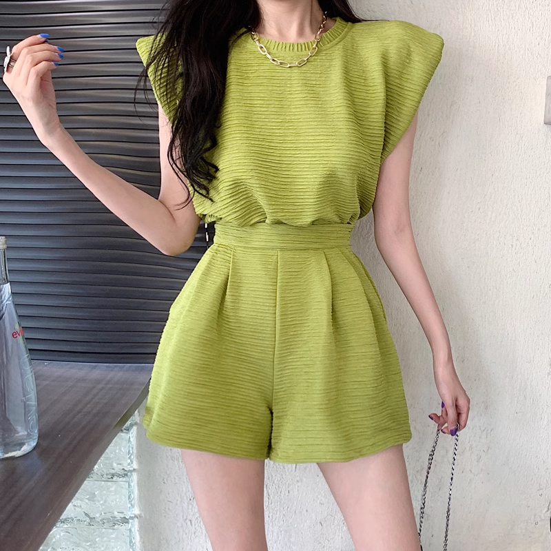 Round Neck Sleeveless Top High Waist Shorts Set – DRESSVY