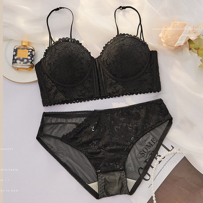 Front Button Spaghetti Strap Lace Underwear Set – DRESSVY
