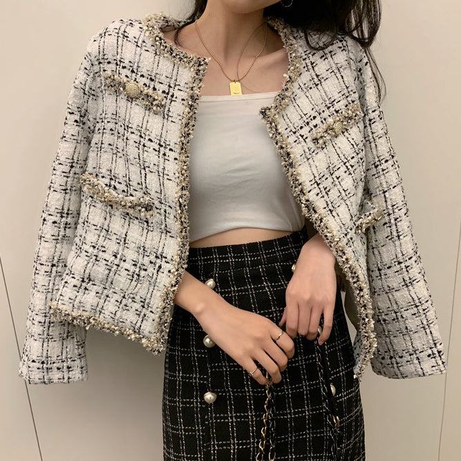 Top Tweed Commuter Long Sleeve Coat – DRESSVY