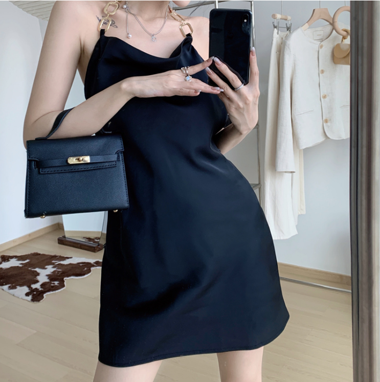 Chain Halterneck Backless Fashion Dress – DRESSVY